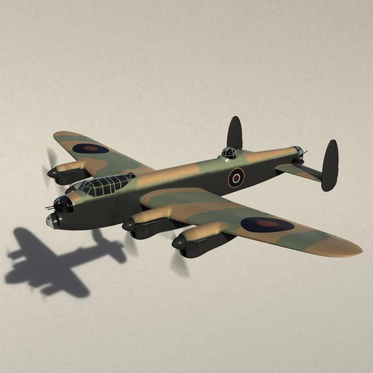 Simple Avro Lancaster 3D model | CGTrader