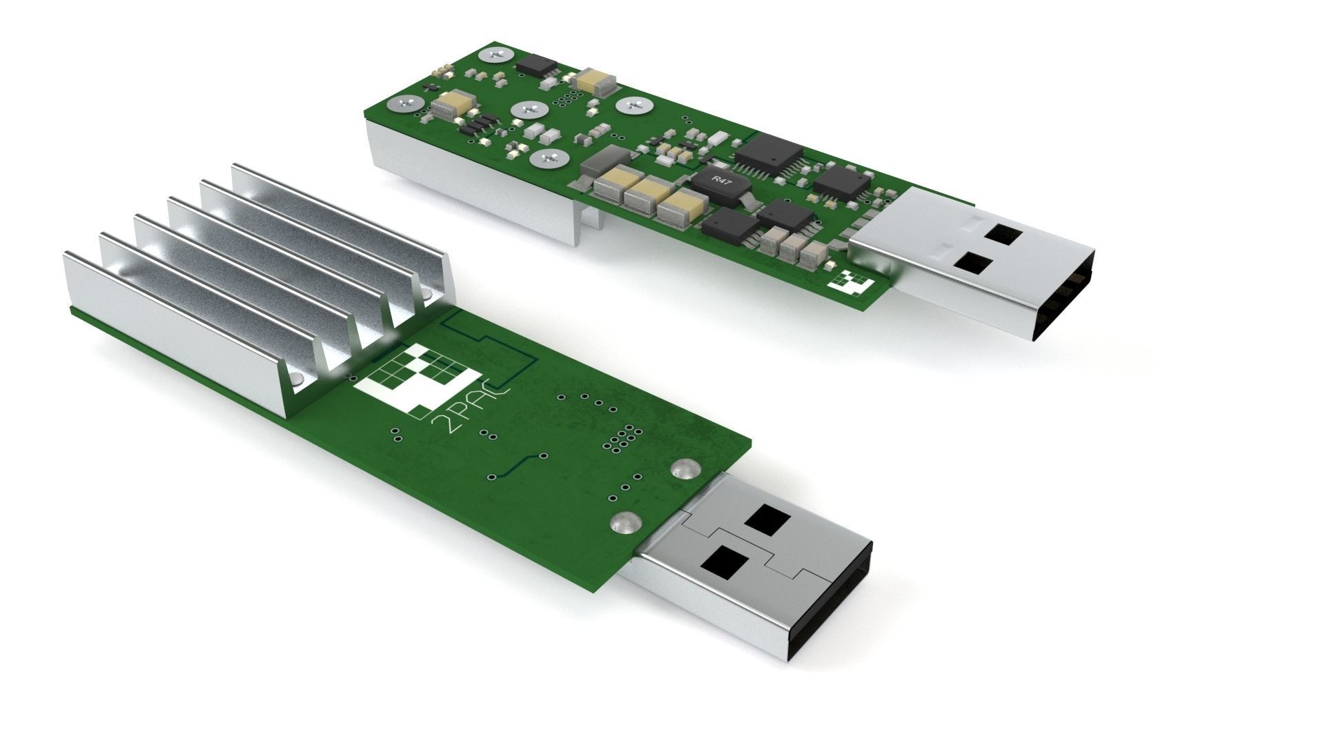 3D model 2-Pac Compac USB Stick Bitcoin Miner VR / AR / low-poly | CGTrader