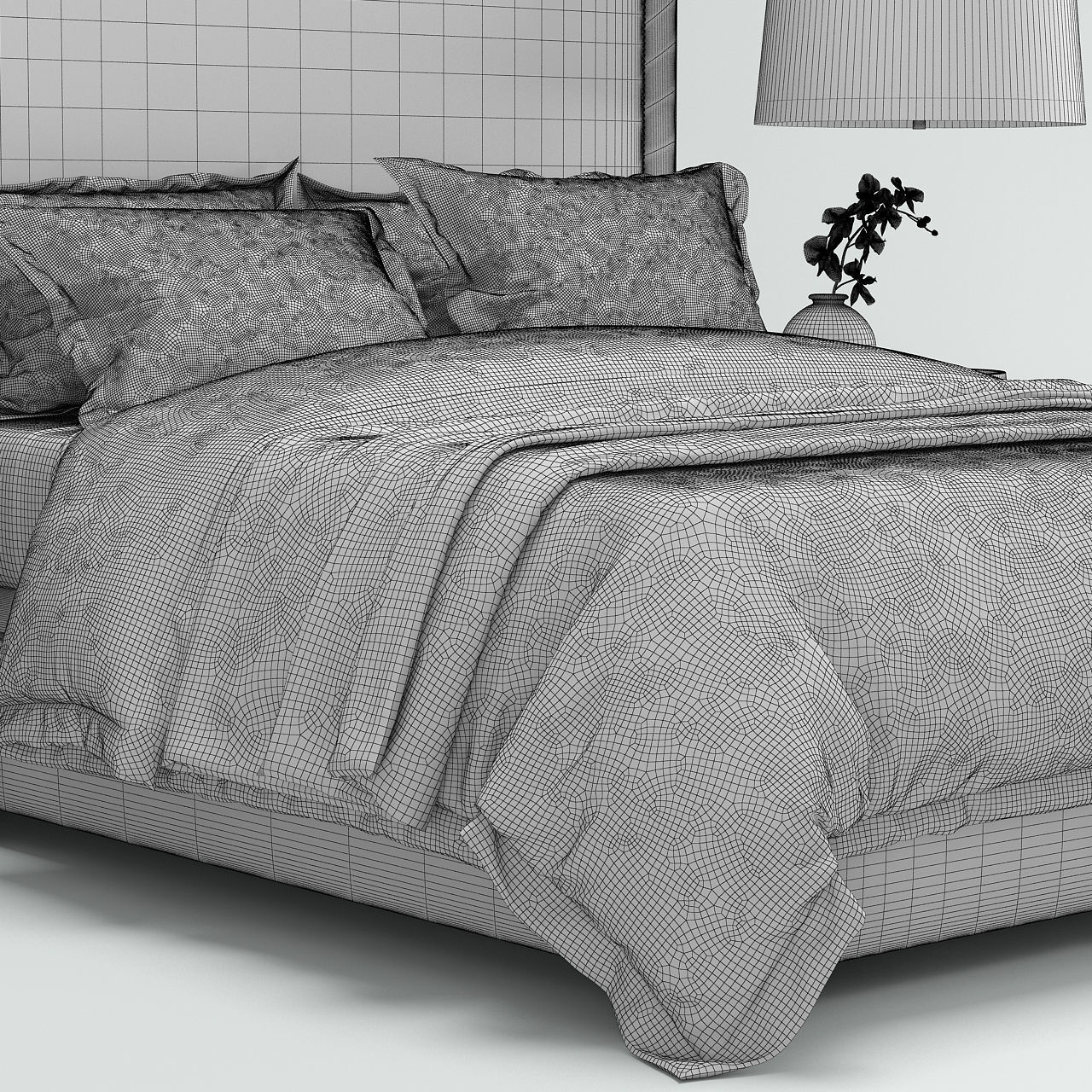 RH Wallace Upholstered bed 3D model | CGTrader