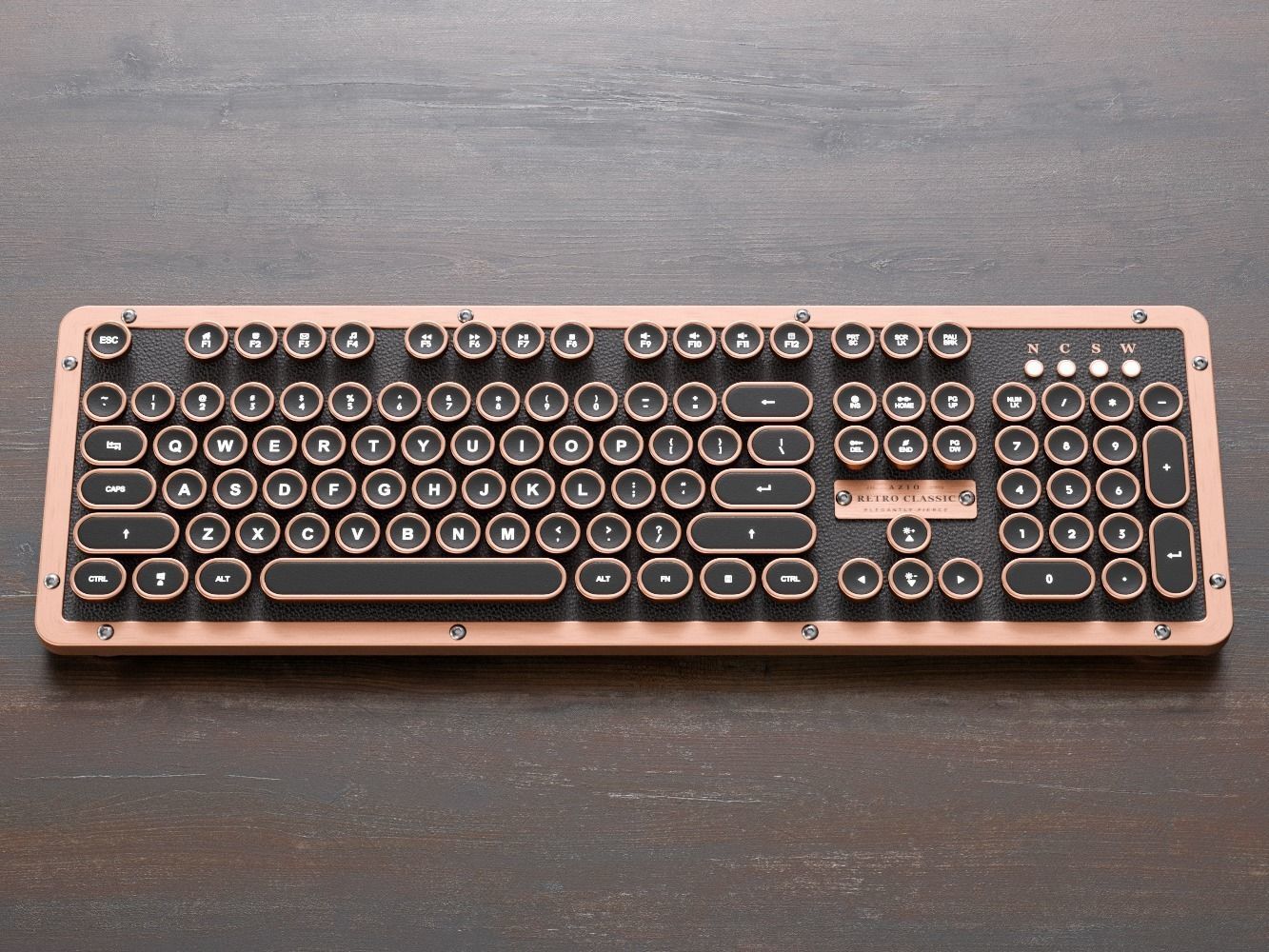 Azio Retro Classic Computer Keyboard 3D model | CGTrader