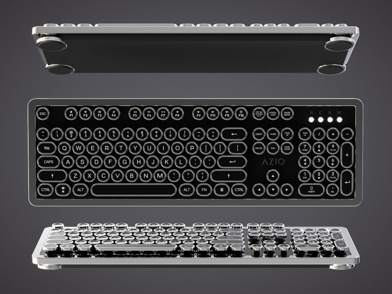 Azio MK Retro Computer Keyboard 3D model | CGTrader