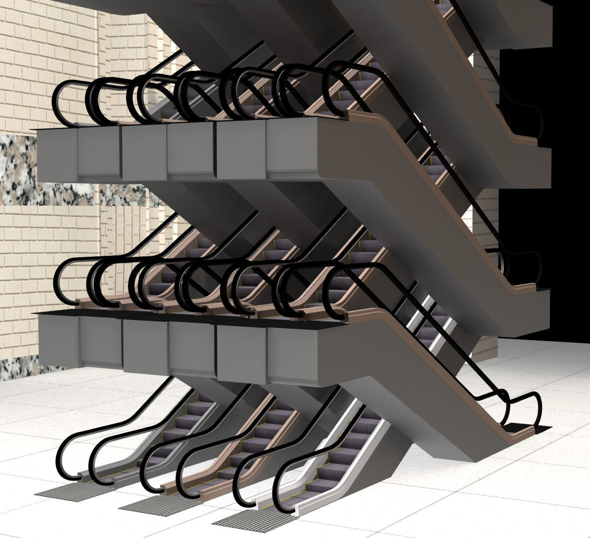 3D model Escalators Unit at Haram Expansion VR / AR / low-poly | CGTrader