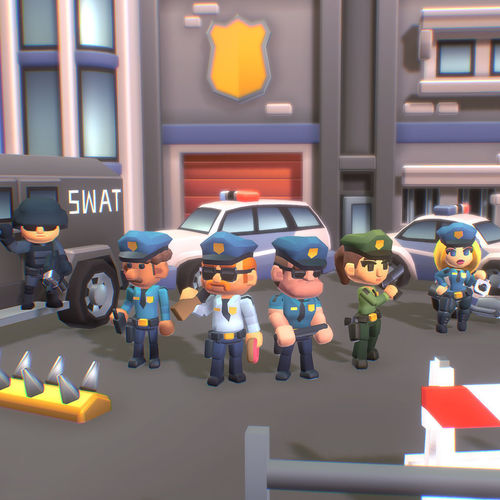 3D model Police Station - Proto Series VR / AR / low-poly rigged | CGTrader