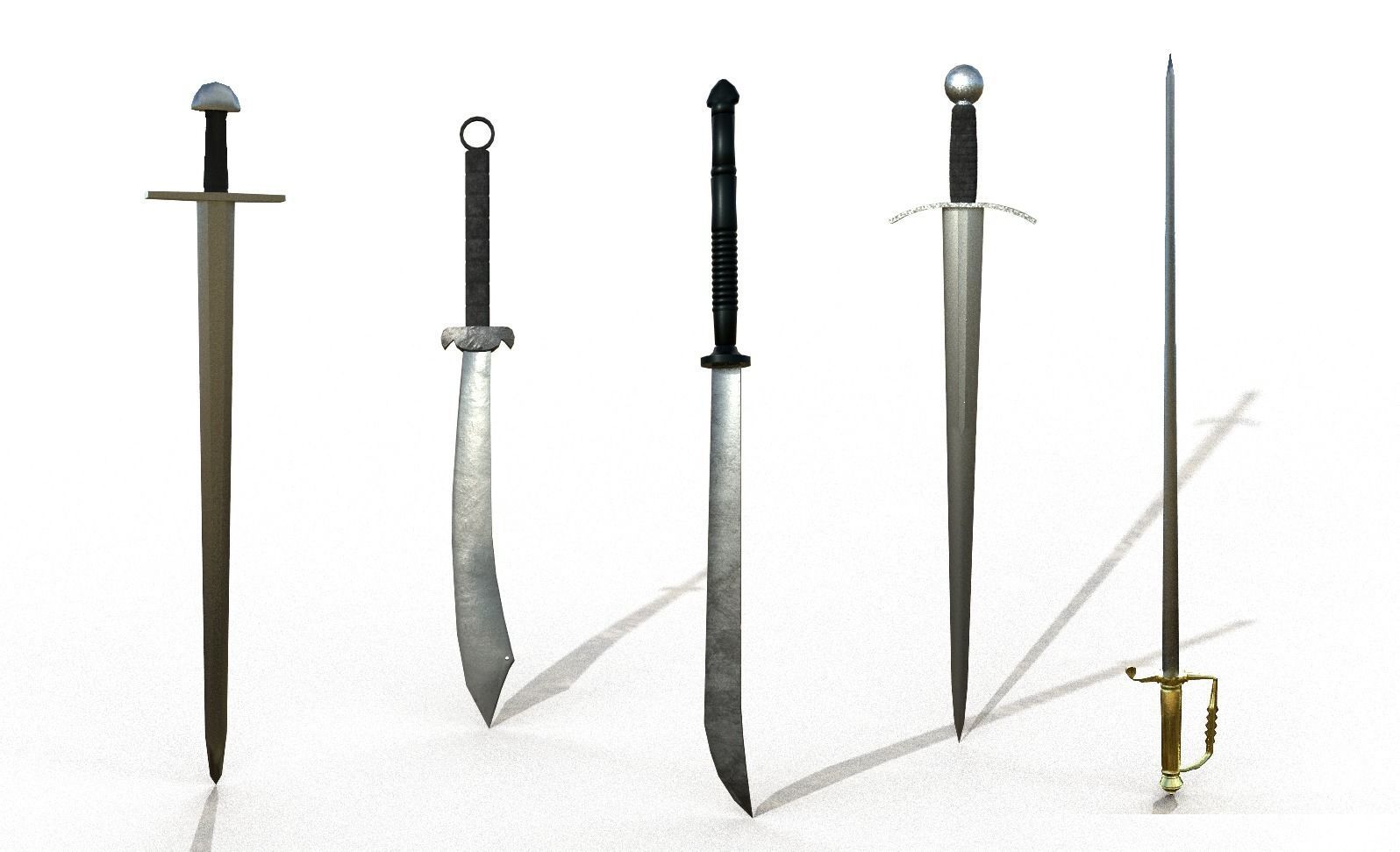 3D model Simple swords package | CGTrader