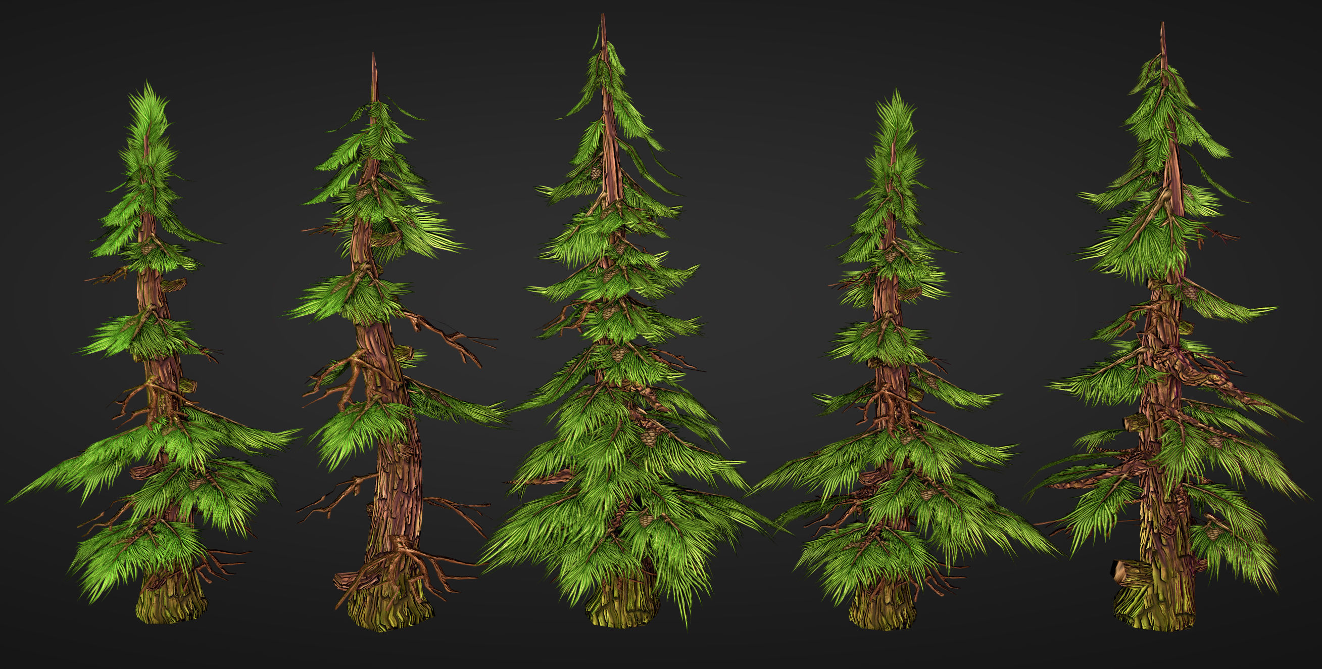 3D model Trees pine tree VR / AR / low-poly | CGTrader