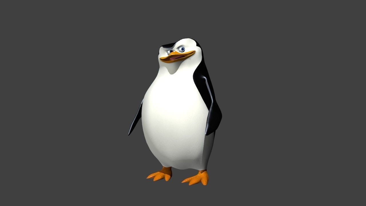 Penguin Skipper free VR / AR / low-poly 3D model rigged | CGTrader