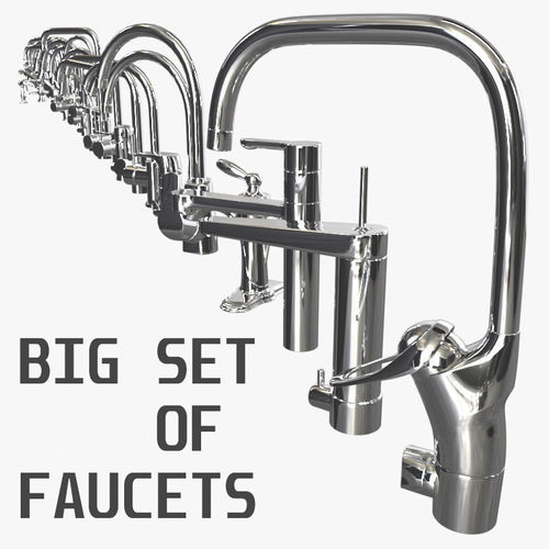Faucets collection 3D model | CGTrader