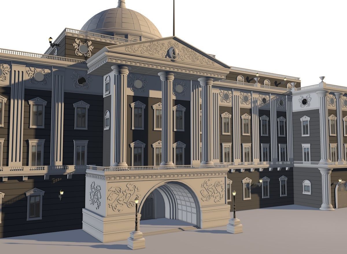 Neoclassical palace 3D model | CGTrader