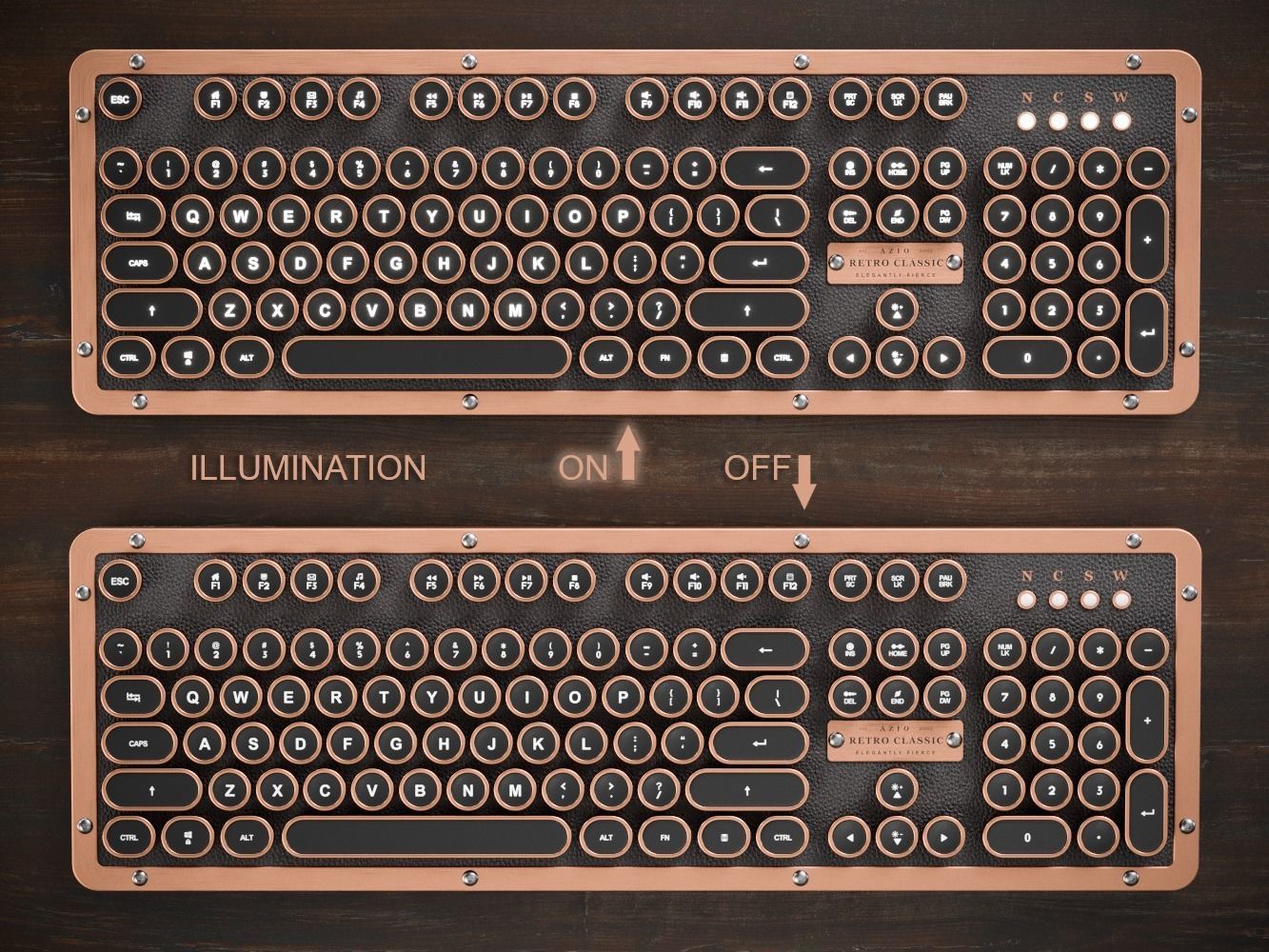Azio Retro Computer Keyboard Collection 3D model | CGTrader