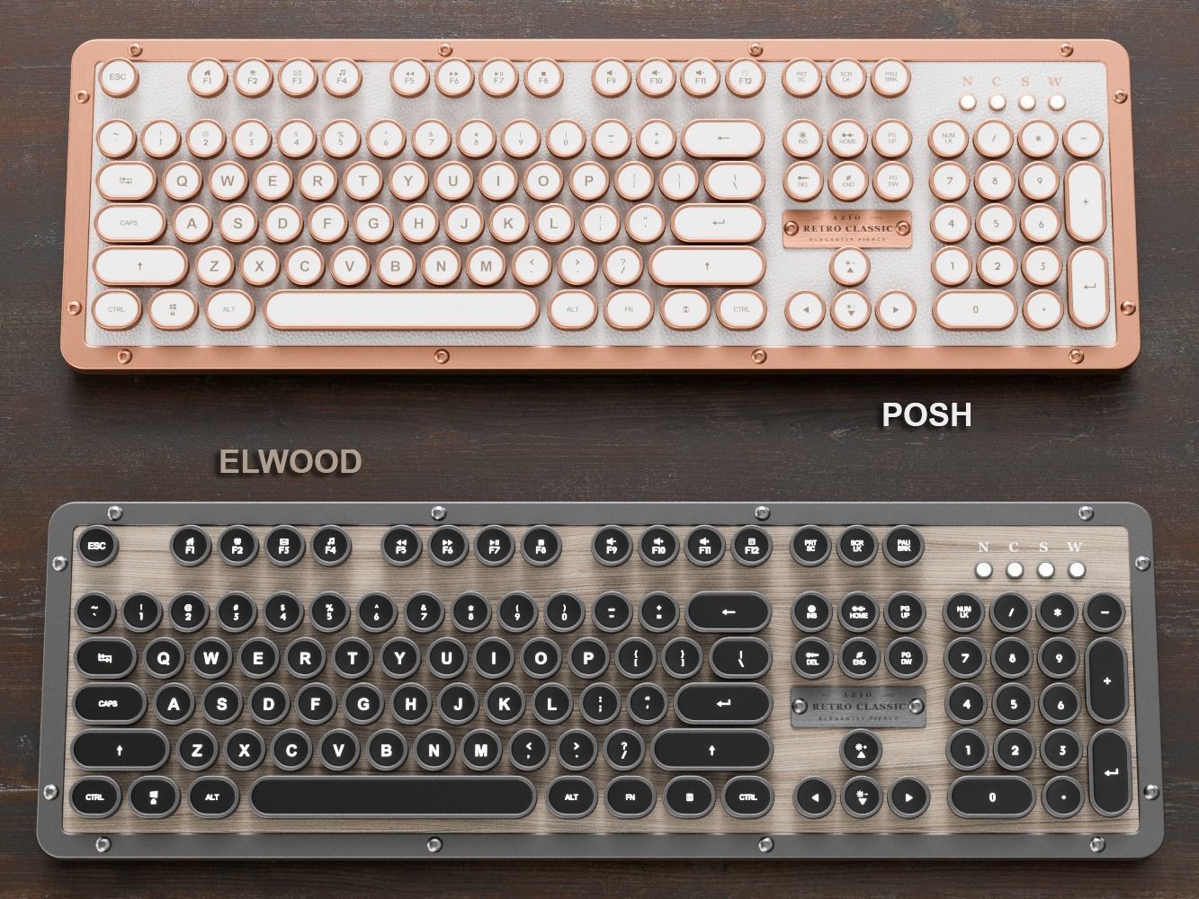 Azio Retro Computer Keyboard Collection 3D model | CGTrader