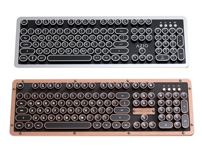 Azio Retro Computer Keyboard Collection 3D model | CGTrader
