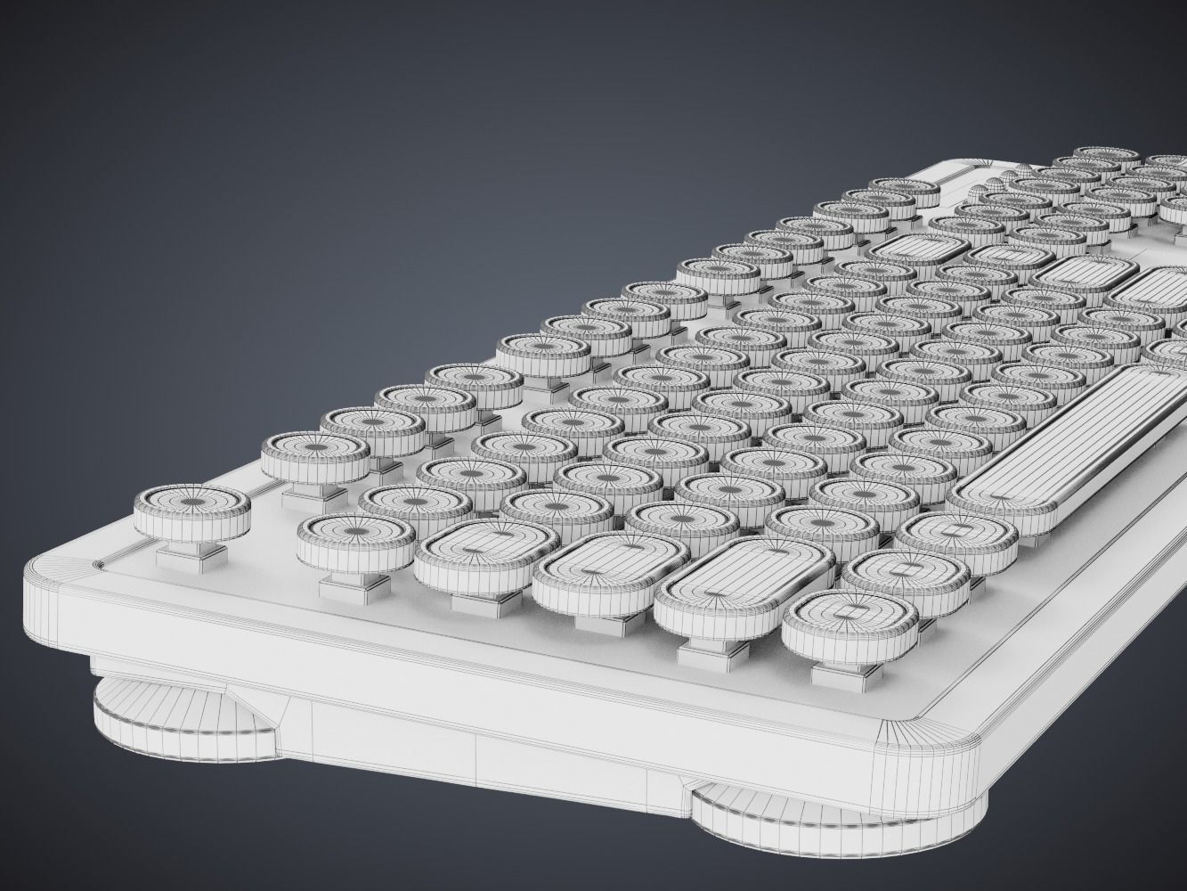 Azio Retro Computer Keyboard Collection 3D model | CGTrader