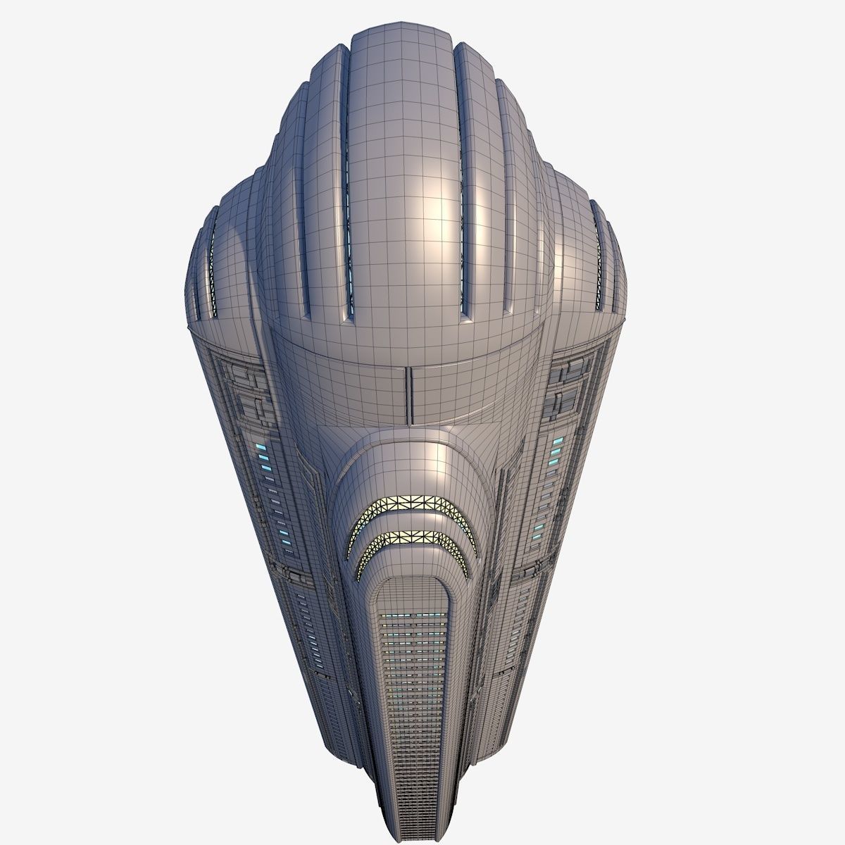 futuristic skyscraper 3D model | CGTrader