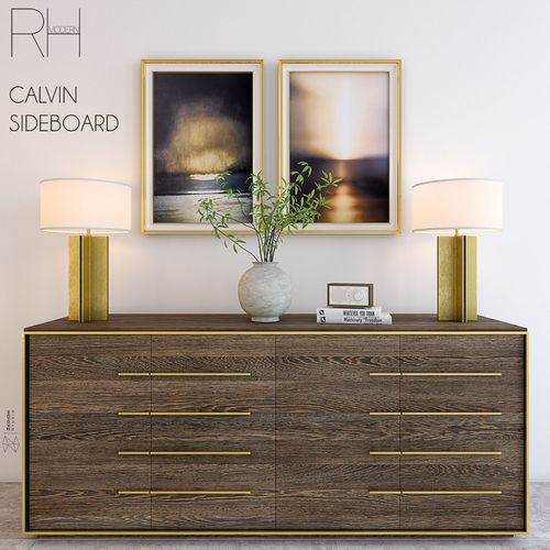 CALVIN 4-DOOR SIDEBOARD 3D model | CGTrader
