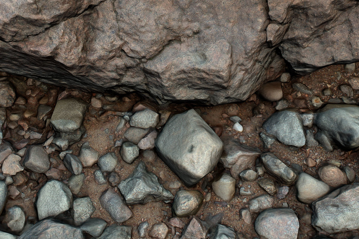 3D model Rock on Ground VR / AR / low-poly | CGTrader