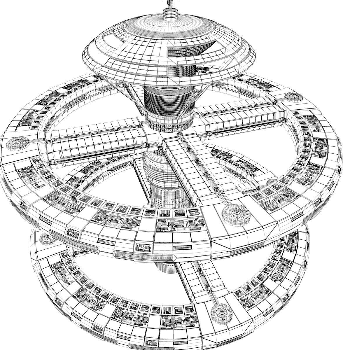 Space station 3D model | CGTrader
