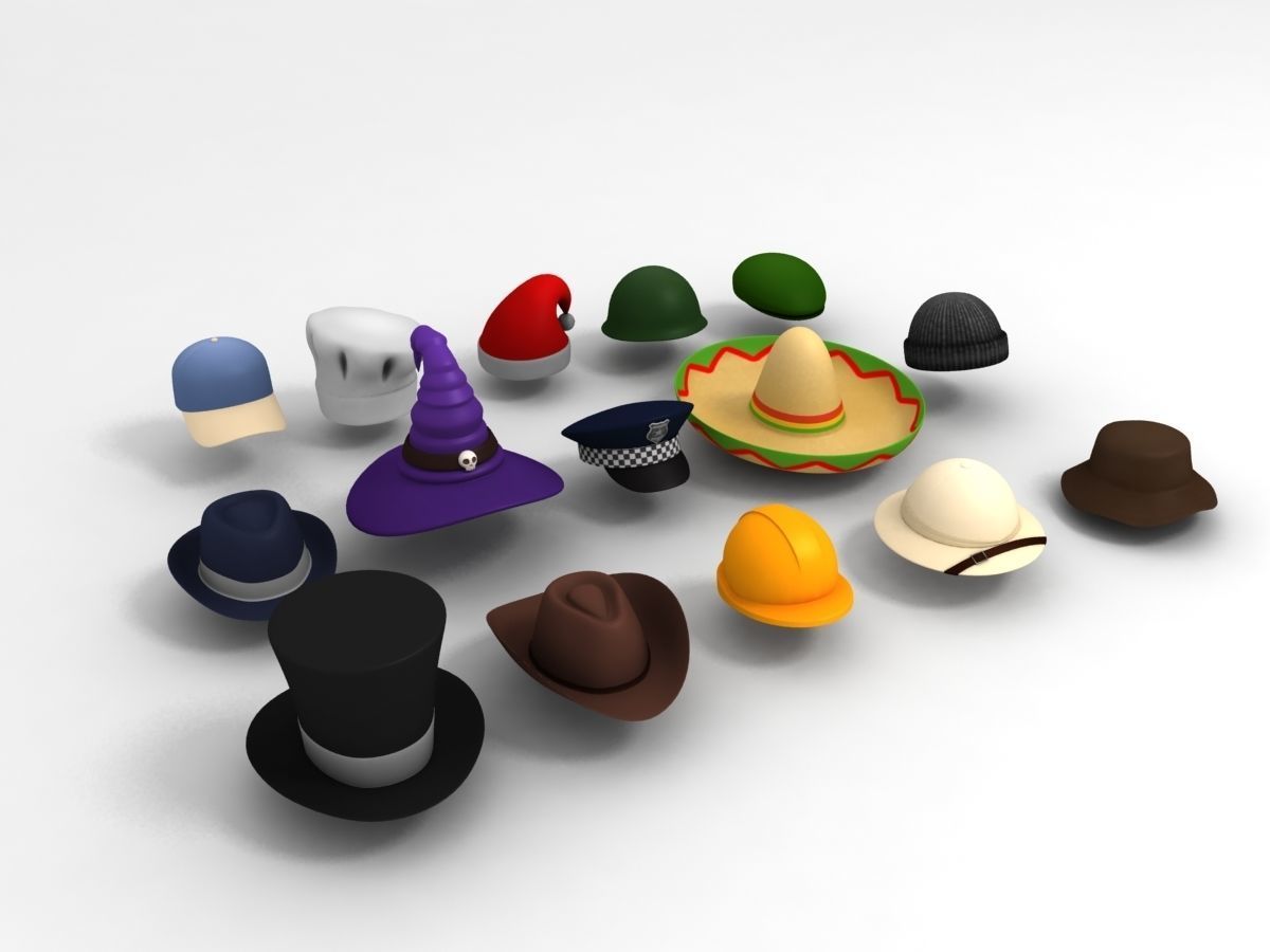 3D model Hat Pack VR / AR / low-poly | CGTrader