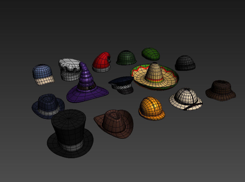 3D model Hat Pack VR / AR / low-poly | CGTrader