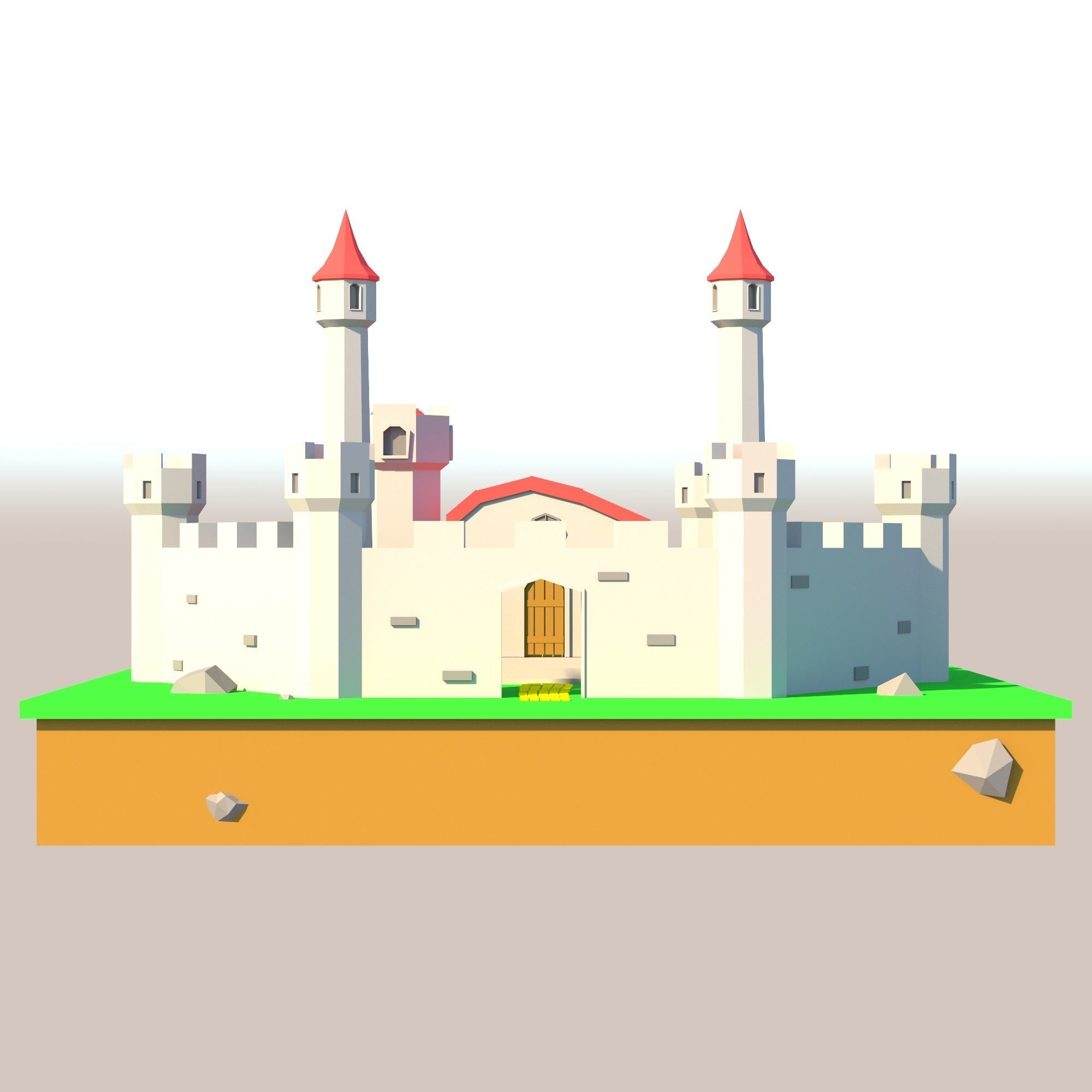 3D model low poly castle VR / AR / low-poly | CGTrader