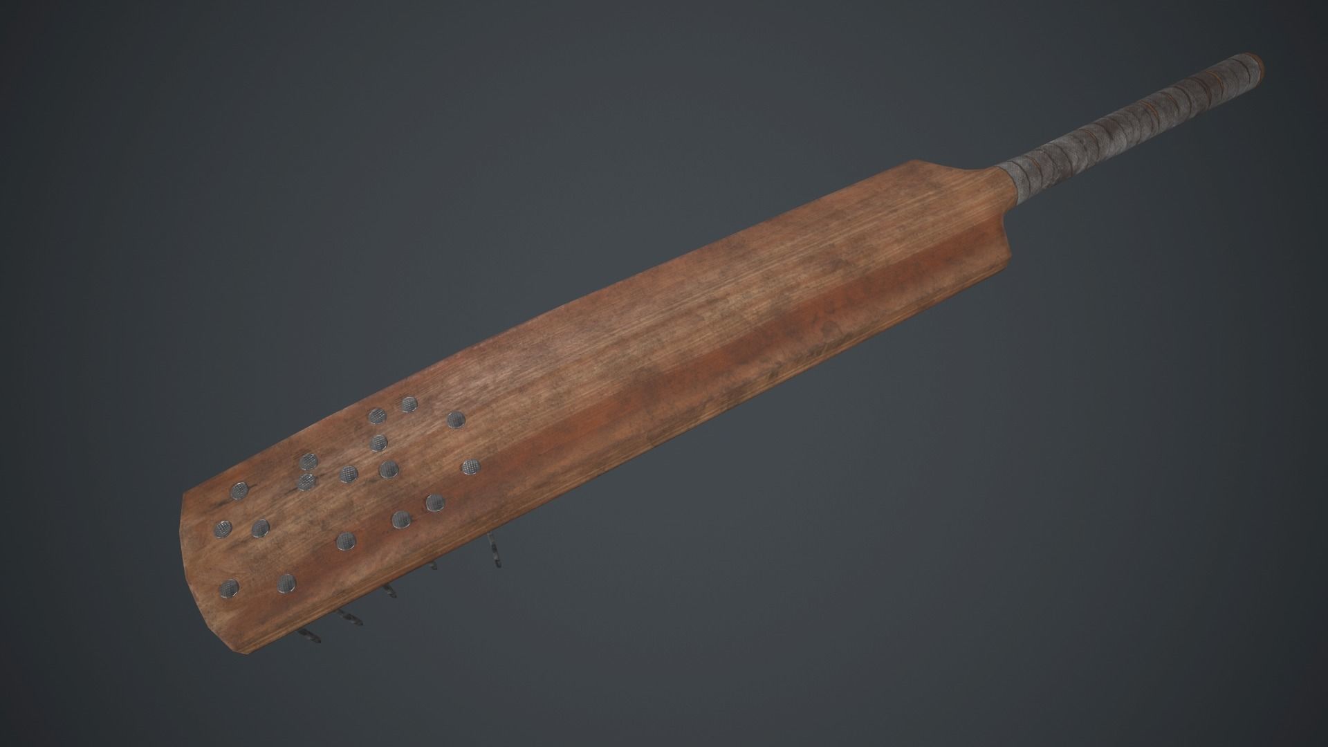 3D model Cricket Bat Weapon With Metal Nails VR / AR / low-poly | CGTrader