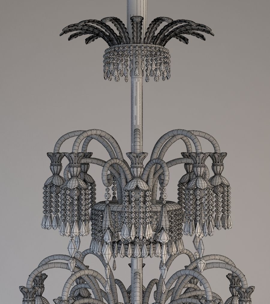 Baccarat chandelier 3D model | CGTrader