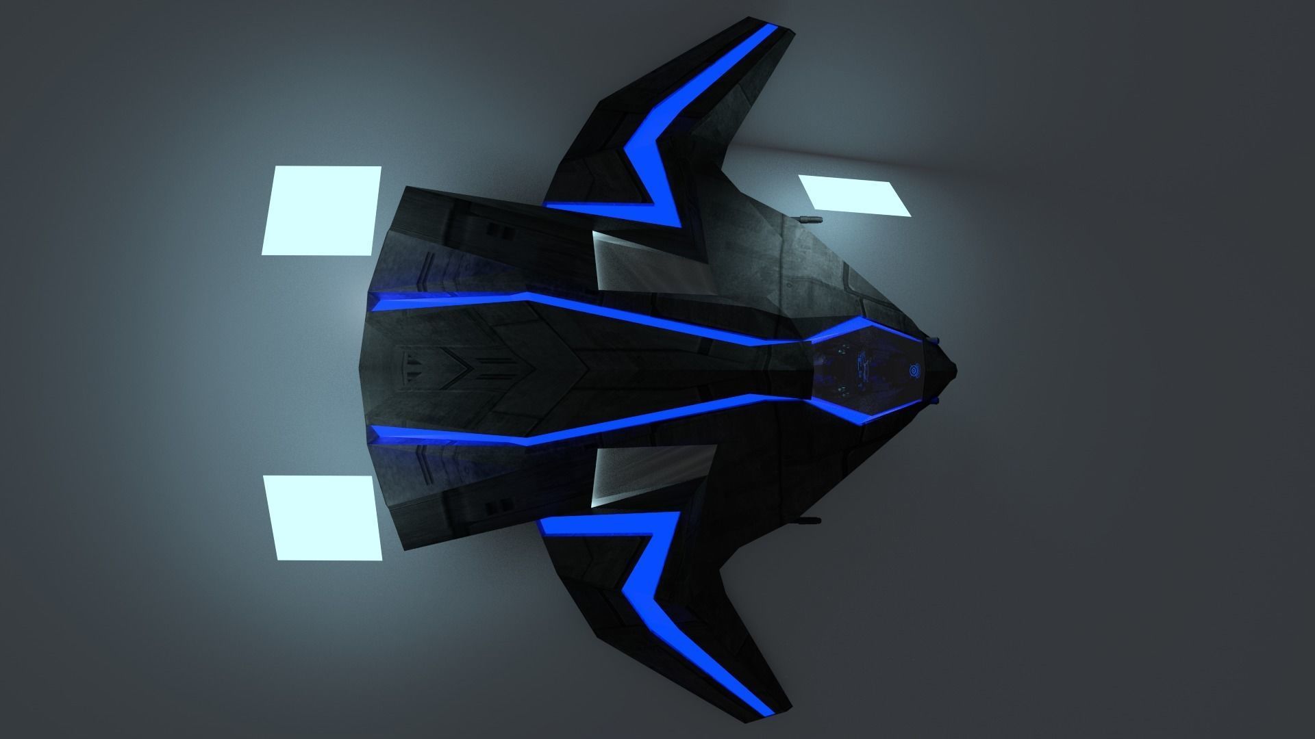 Sci-Fi Stealth Dropship and Light Gunship Hybrid 3D model rigged | CGTrader