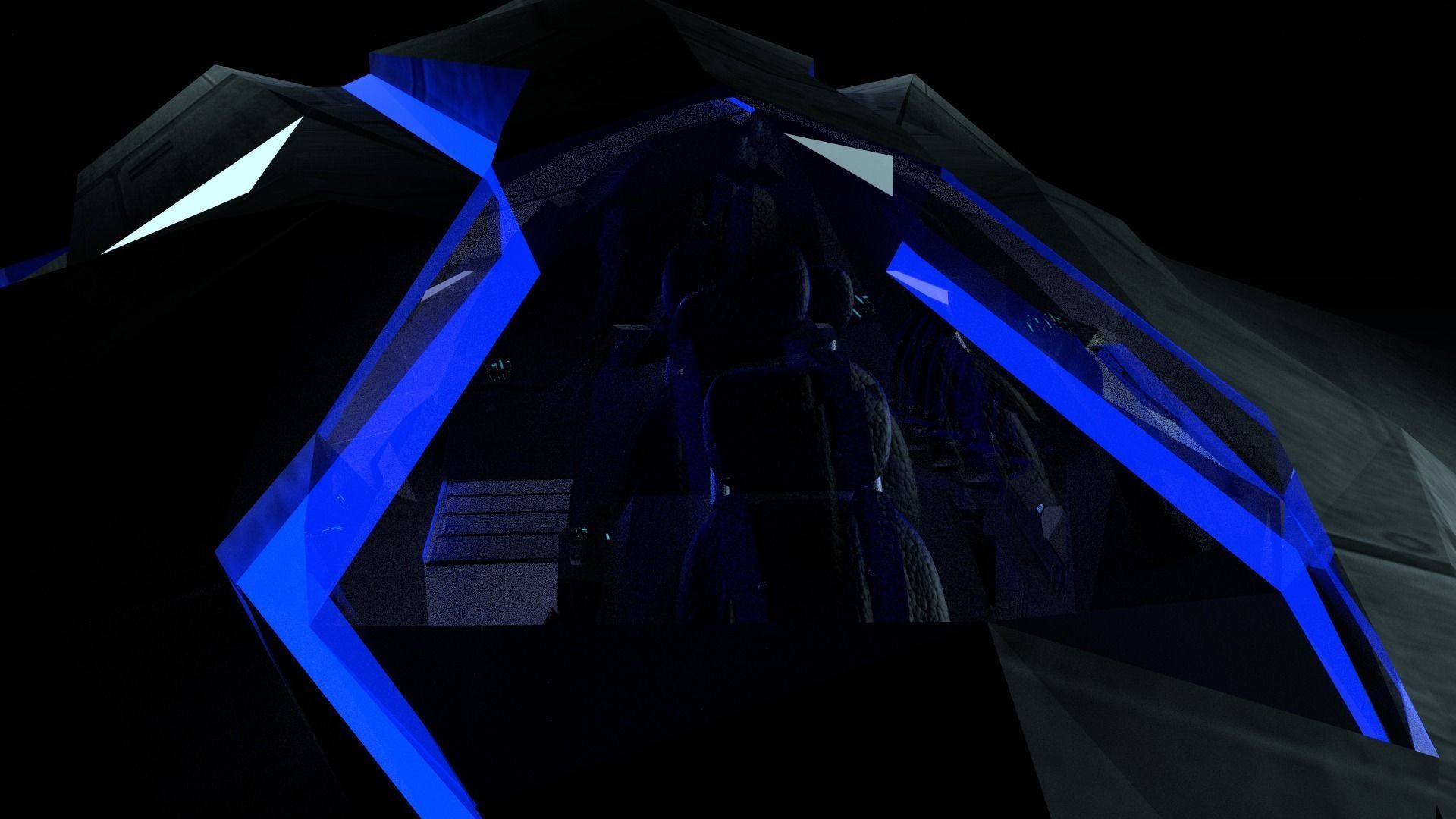 Sci-Fi Stealth Dropship and Light Gunship Hybrid 3D model rigged | CGTrader