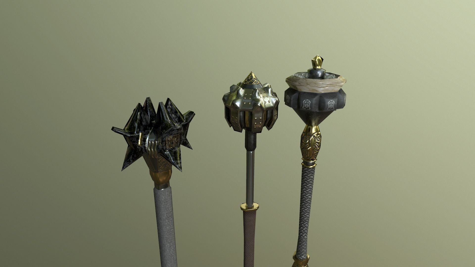 Sceptre pack PBR free VR / AR / low-poly 3D model | CGTrader