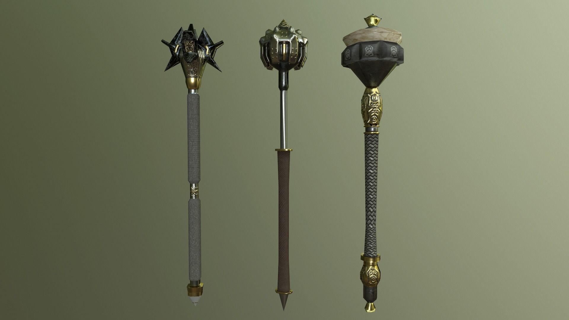 Sceptre pack PBR free VR / AR / low-poly 3D model | CGTrader