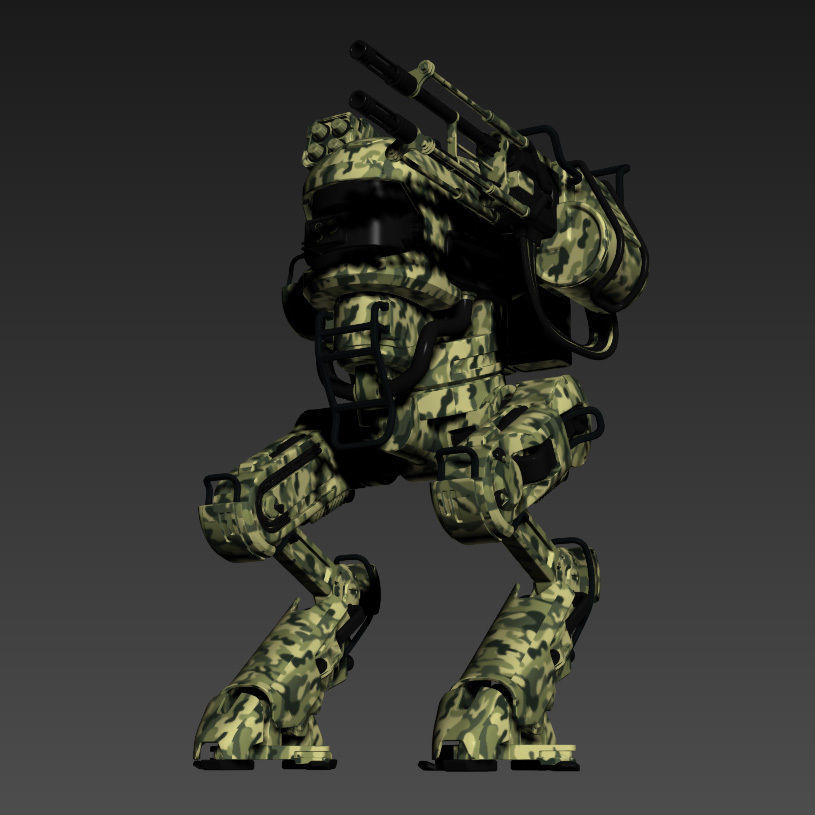 Robot rocket launcher 3D model | CGTrader