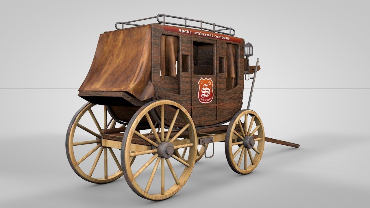 Western Stagecoach 3D model | CGTrader