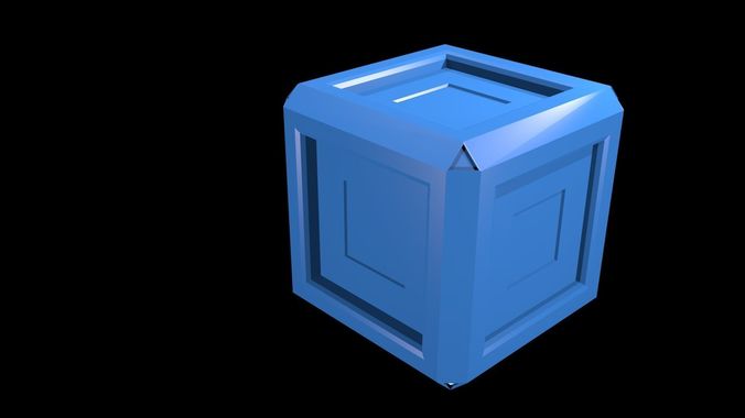 3D model Low poly futuristic cube VR / AR / low-poly | CGTrader