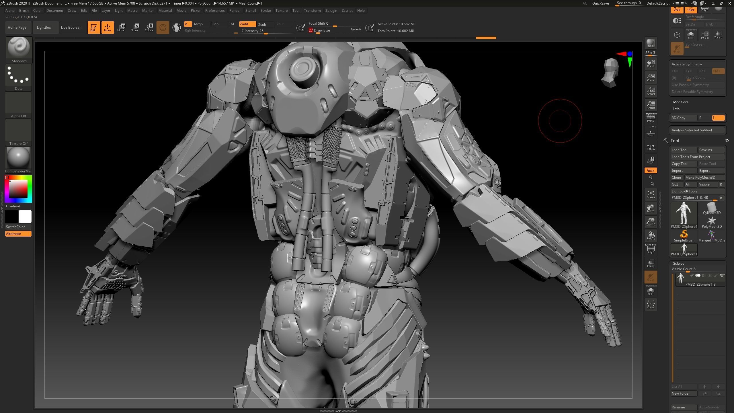 Cyborg Soldier V2 highpoly Zbrush 4r7 3D model | CGTrader