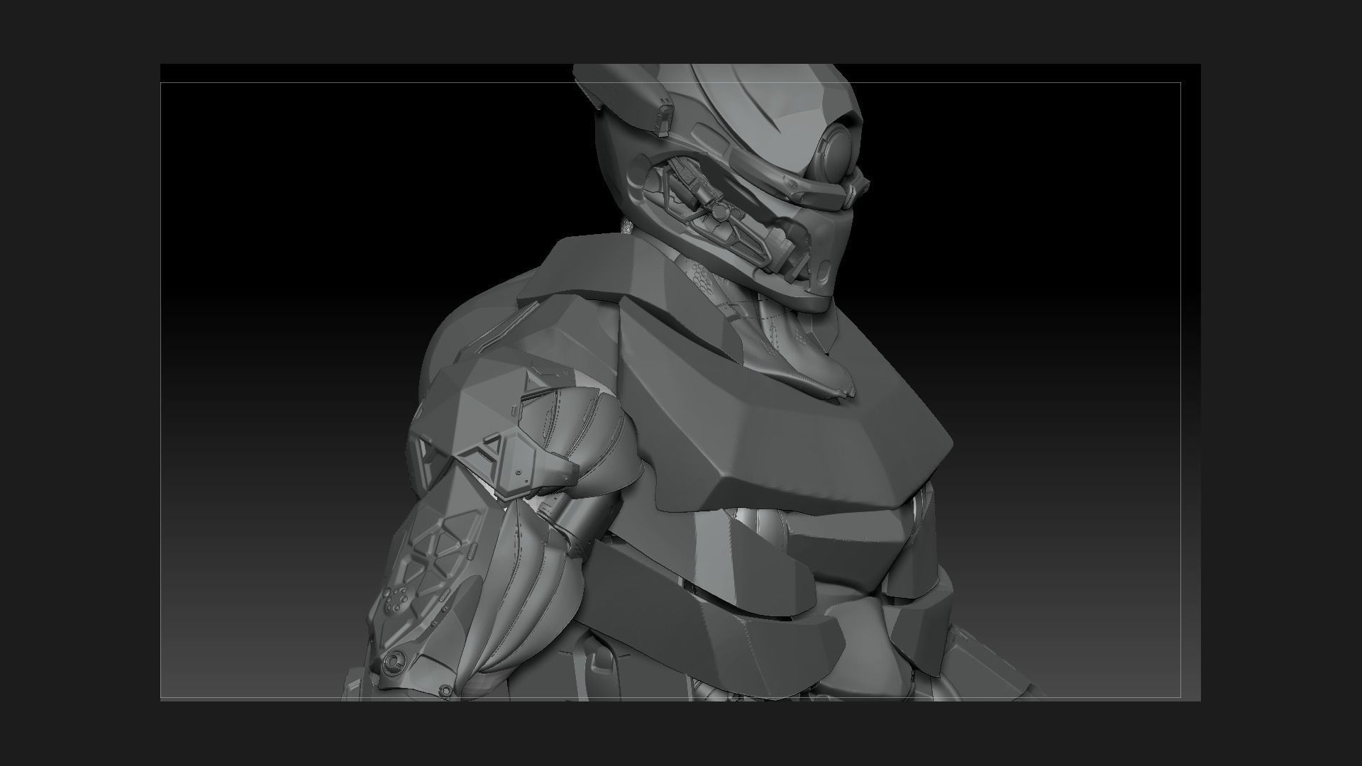 Cyborg Soldier V2 highpoly Zbrush 4r7 3D model | CGTrader