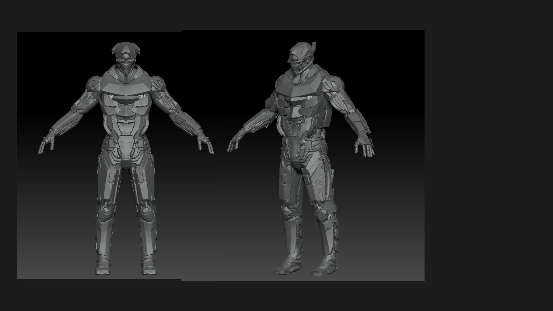 Cyborg Soldier V2 highpoly Zbrush 4r7 3D model | CGTrader