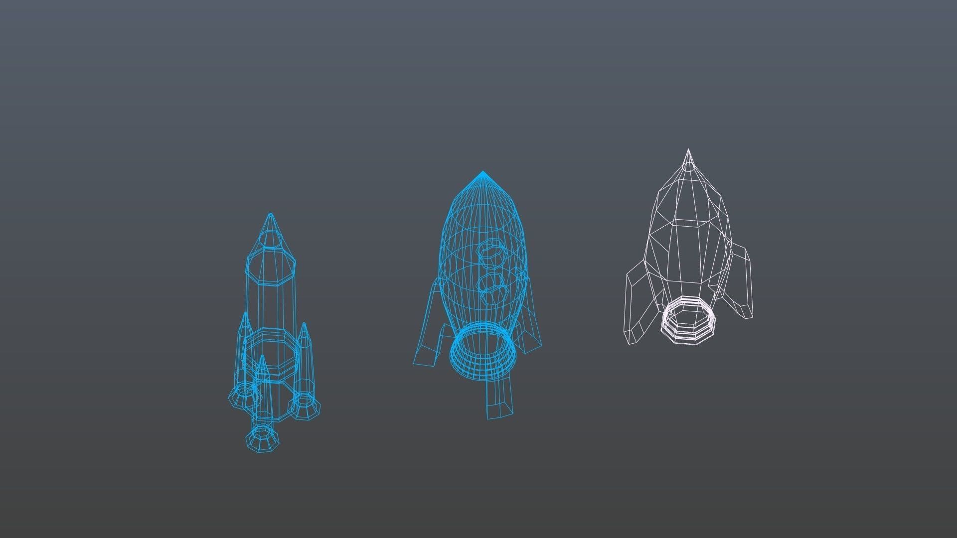 3D model Low poly rockets VR / AR / low-poly | CGTrader