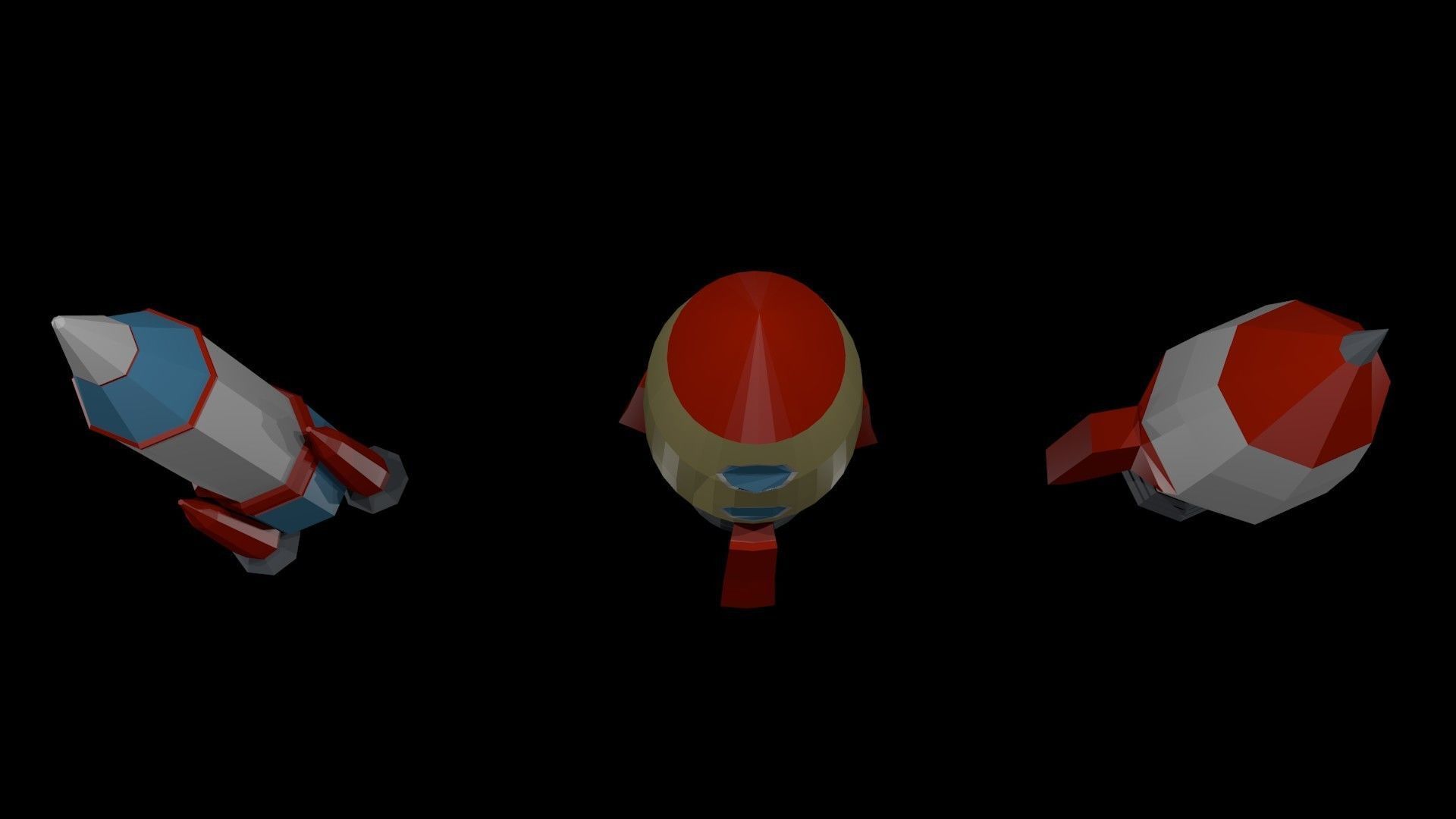 3D model Low poly rockets VR / AR / low-poly | CGTrader