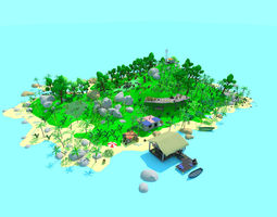 Low-poly Island 3D Models | CGTrader