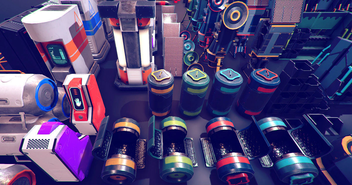 Sci-Fi Objects Huge Pack 3D model | CGTrader