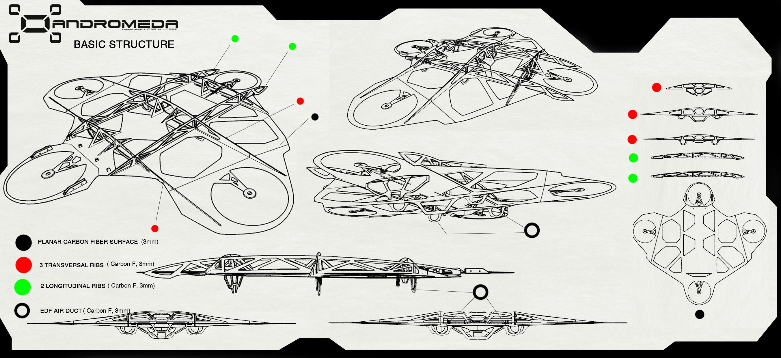 3D model ANDROMEDA AIRBUS DRONE VR / AR / low-poly | CGTrader