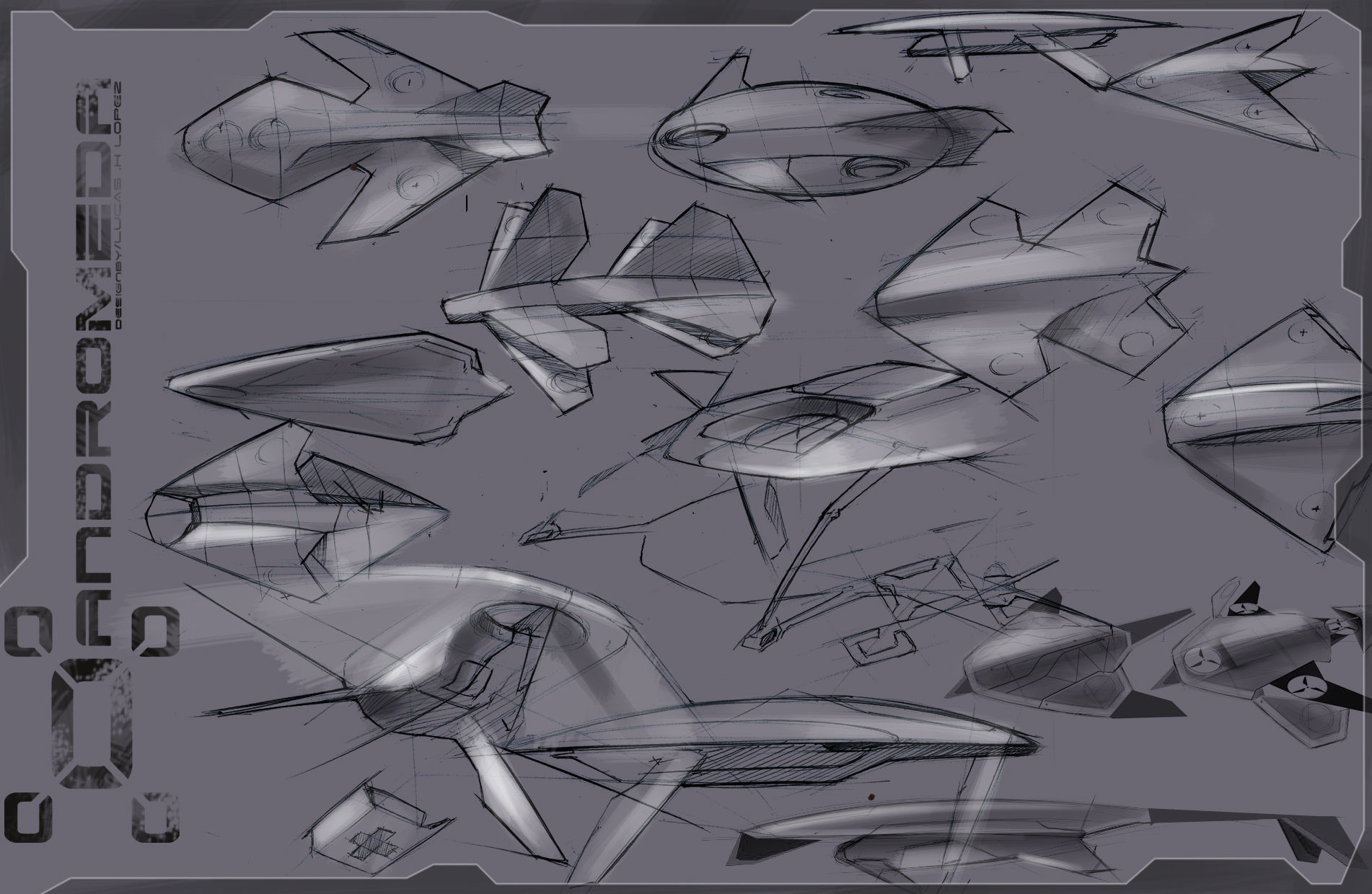 3D model ANDROMEDA AIRBUS DRONE VR / AR / low-poly | CGTrader