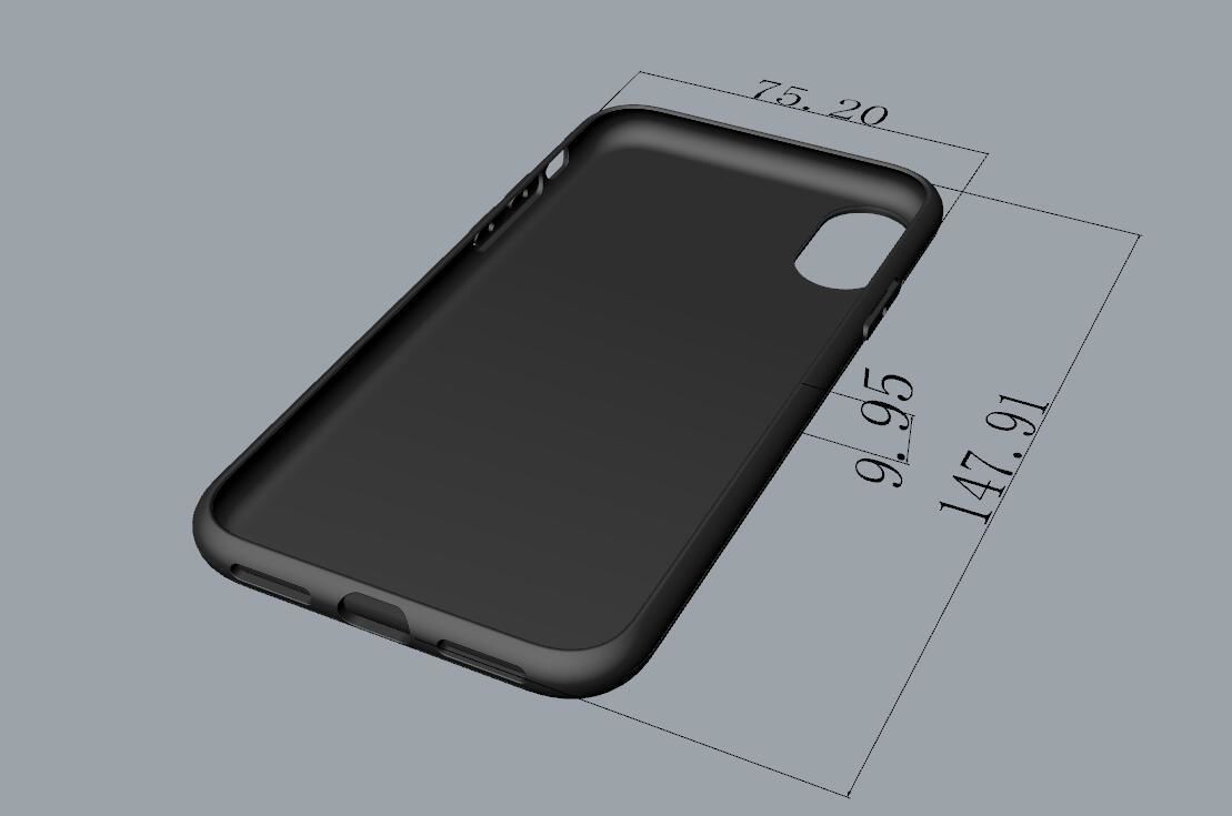 Original customizable design iphone x black case 3D model 3D model 3D ...
