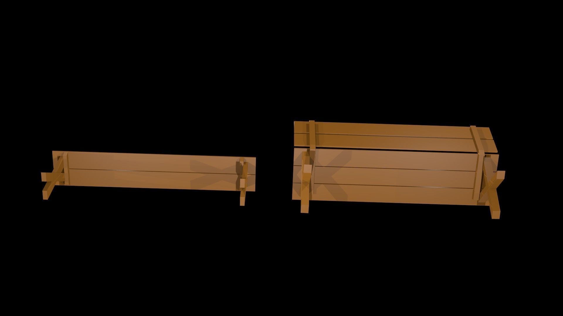 3D model Low poly benches VR / AR / low-poly | CGTrader