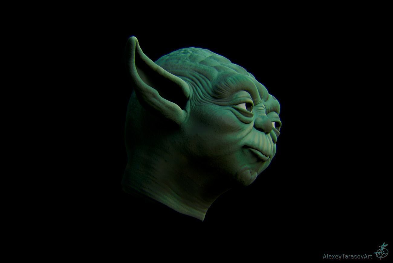 Yoda head 3D model 3D printable | CGTrader