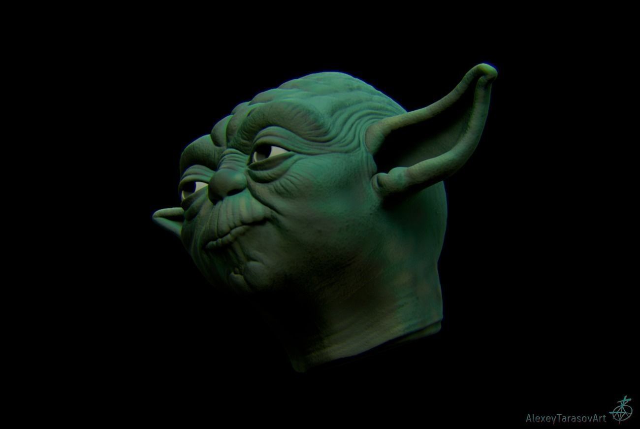 Yoda head 3D model 3D printable | CGTrader