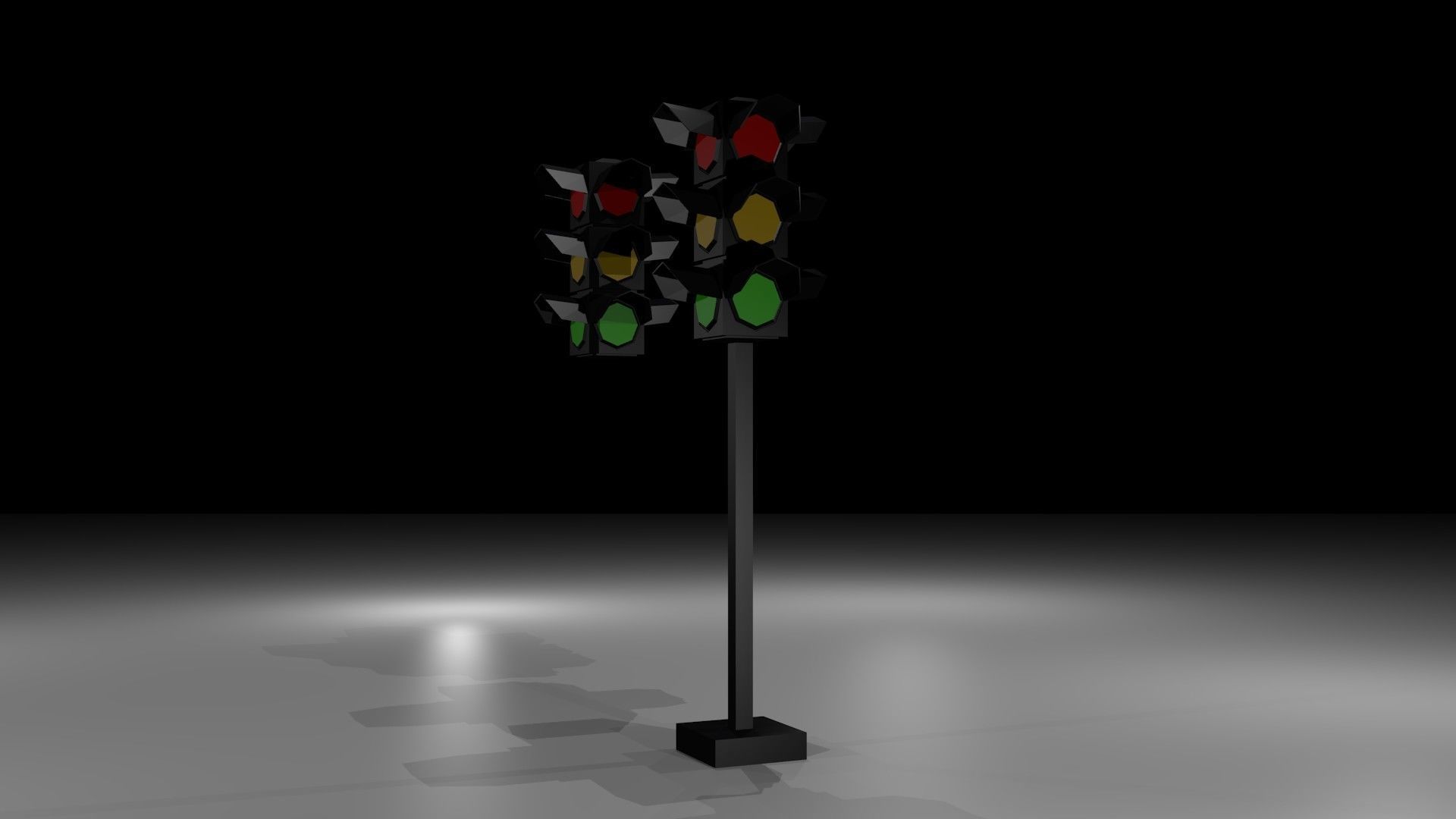 3D model Low poly traffic lights VR / AR / low-poly | CGTrader