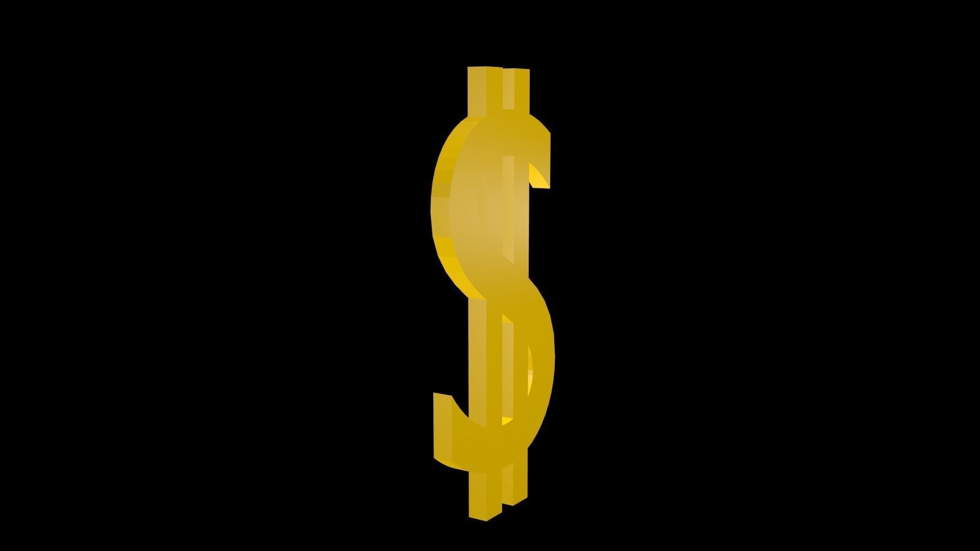 3D model Low poly dollar VR / AR / low-poly | CGTrader