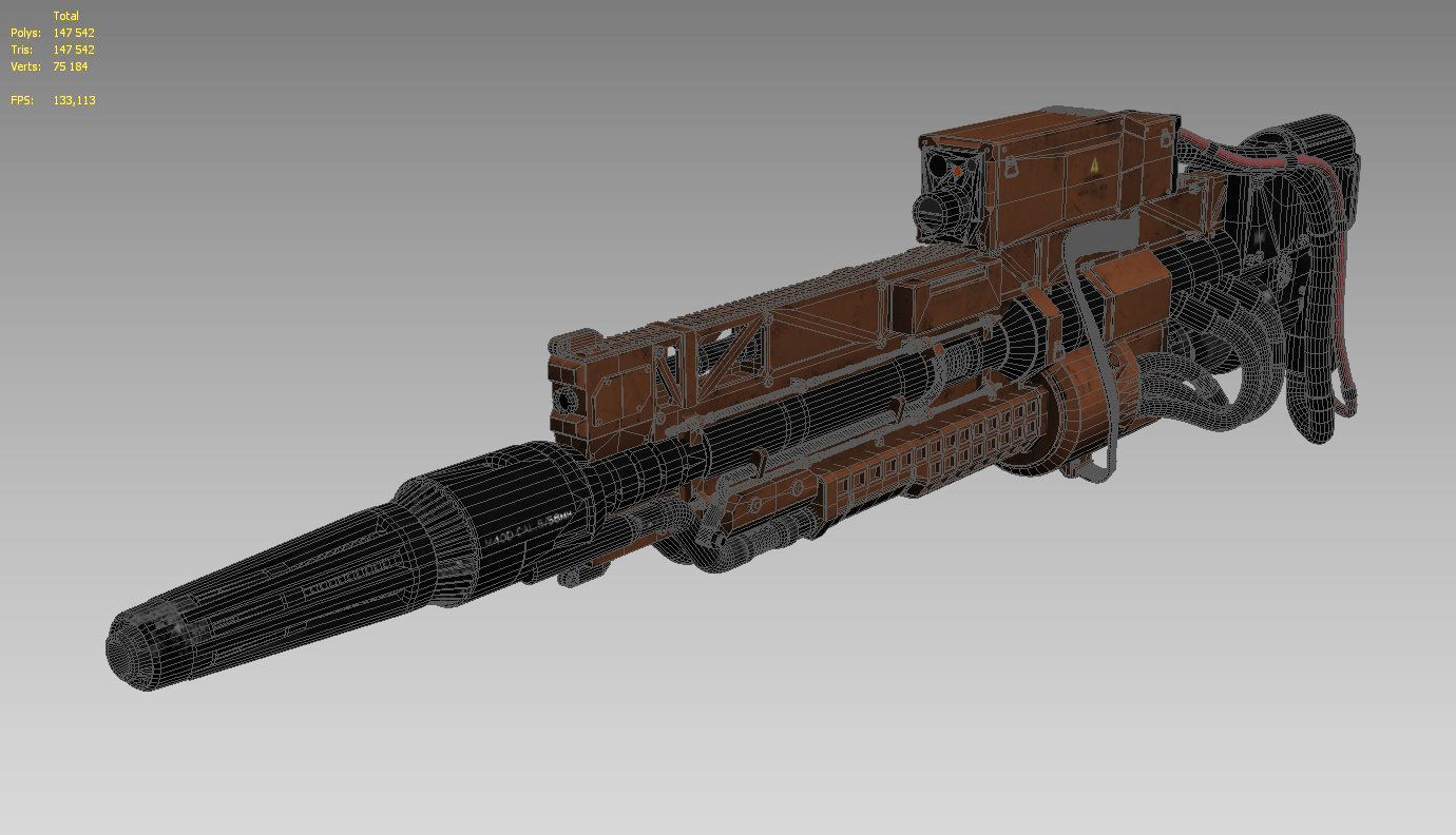 RailGun 3D model | CGTrader