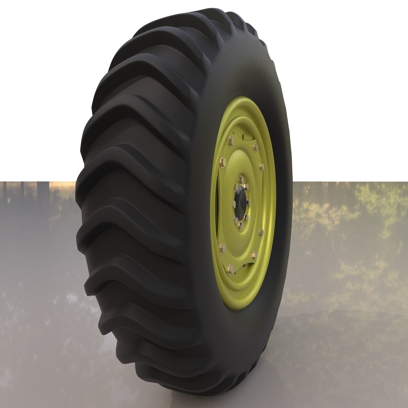 Tractor tyre 3D model | CGTrader
