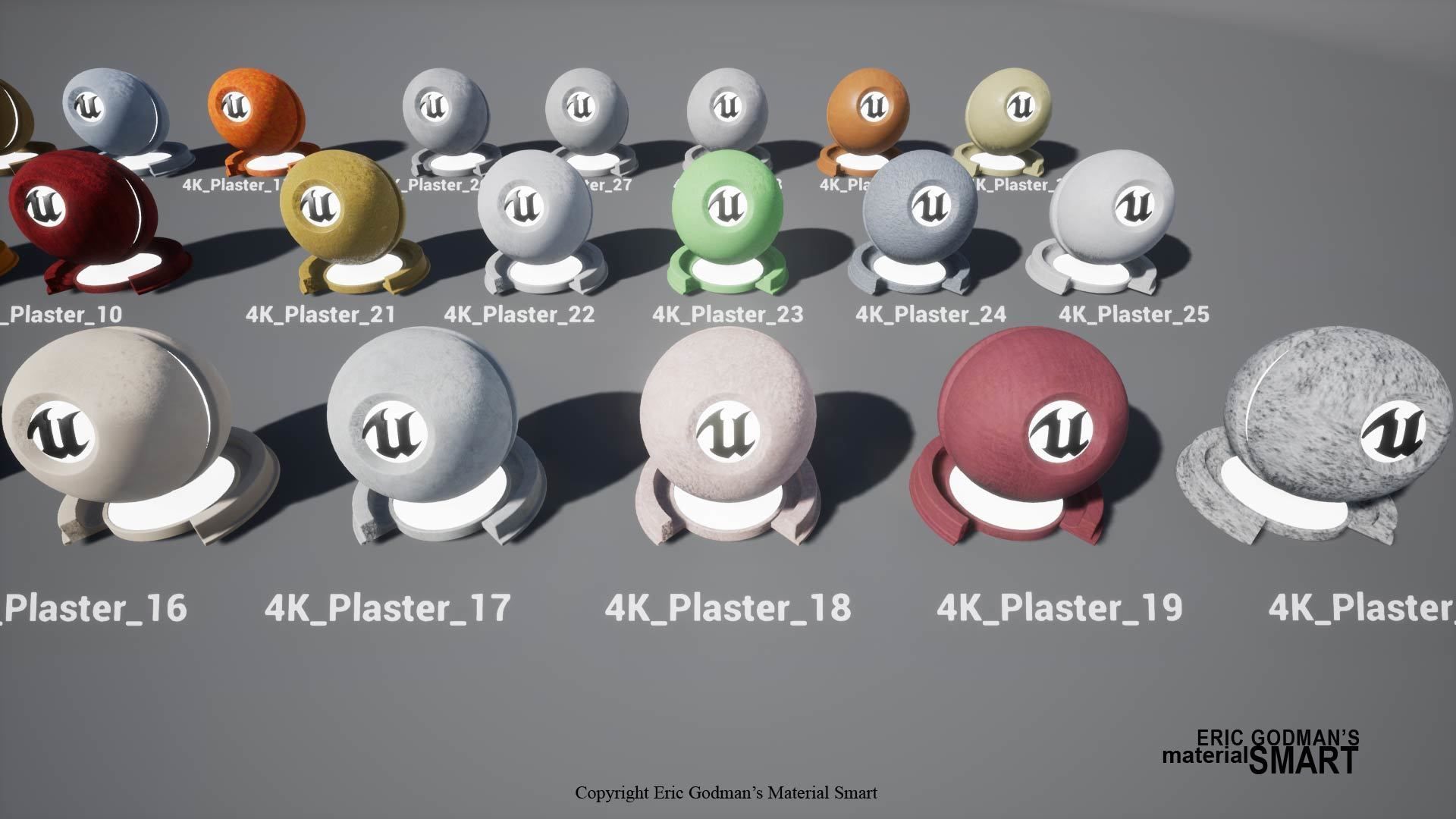 Plaster World Aligned Materials 3D model | CGTrader